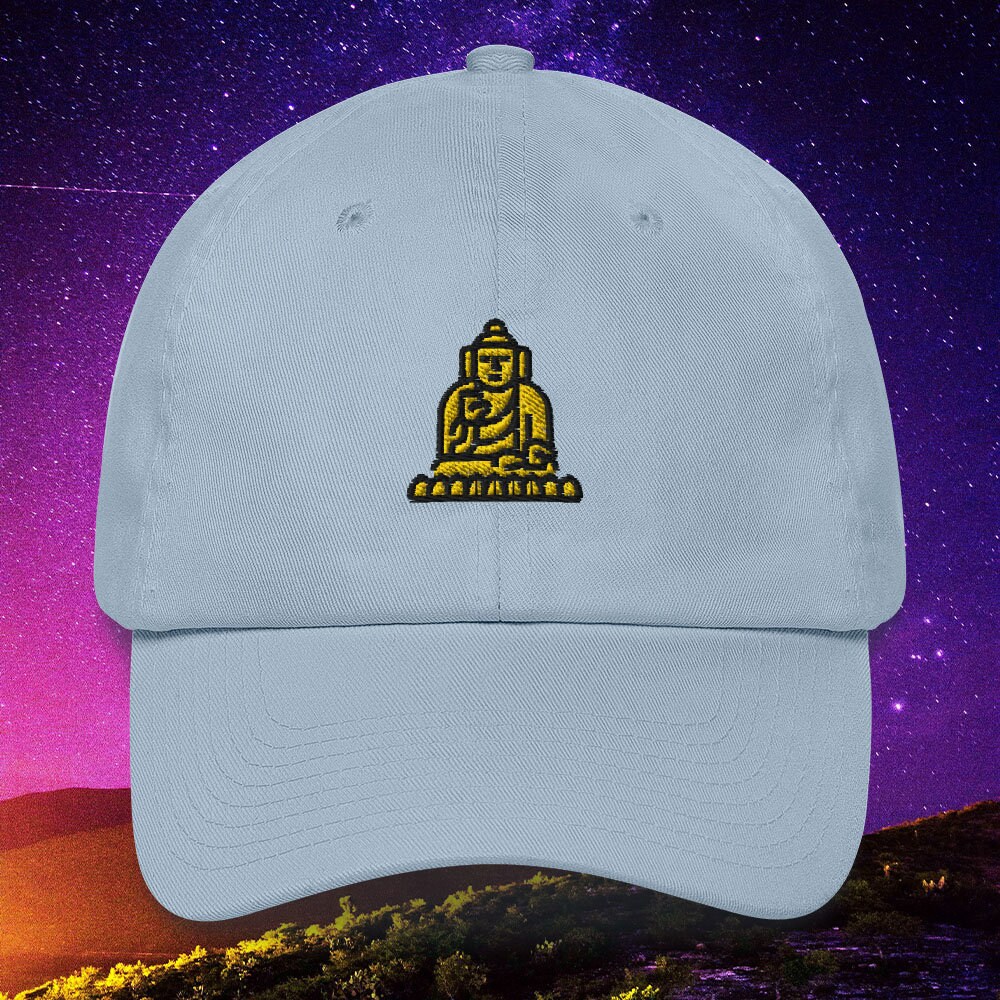 Meditation Monk Embroidered Dad Hat (golden Buddha) - Etsy