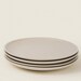Eggshell White Ceramic Dinner Plate Set of 4, Matte Ceramic Dinnerware ...