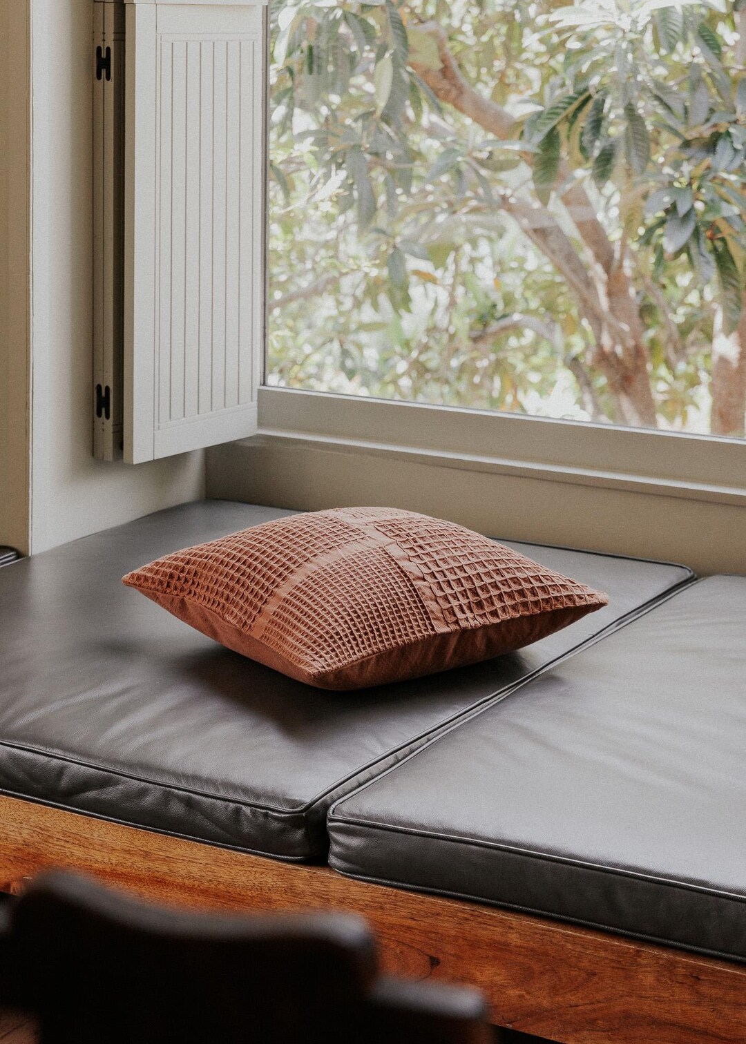 Brick Waffle Cotton Pillow Cover 20 X 20 In, 100% Cotton Throw Pillow ...