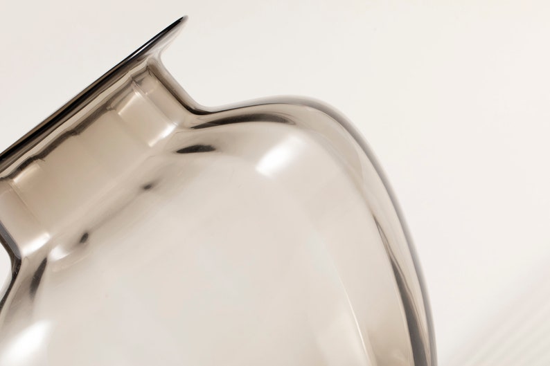 Dark Beige Glass Vase Modern Glass Vase Decorative Vase - Etsy