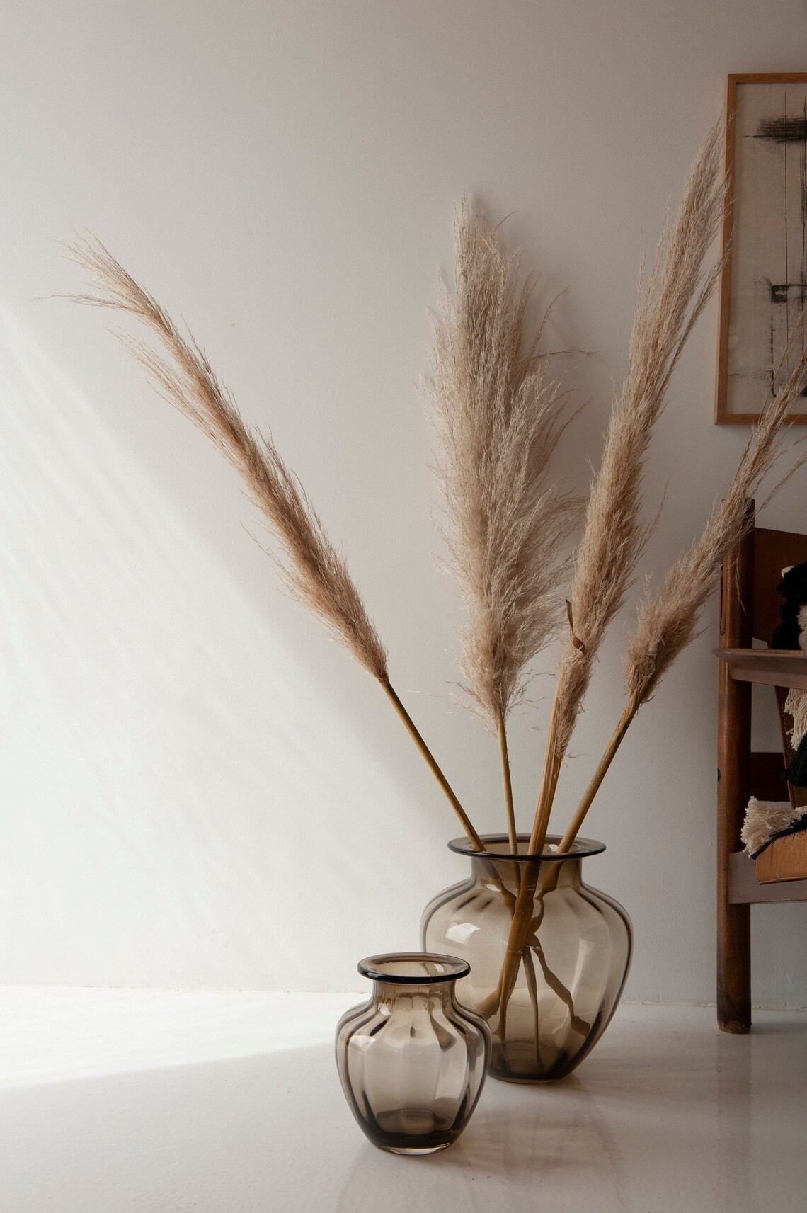 Dark Beige Glass Vase Modern Glass Vase Decorative Vase - Etsy