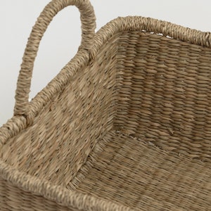 Small Rectangular Storage Basket With Handles for Shelf and Closet ...