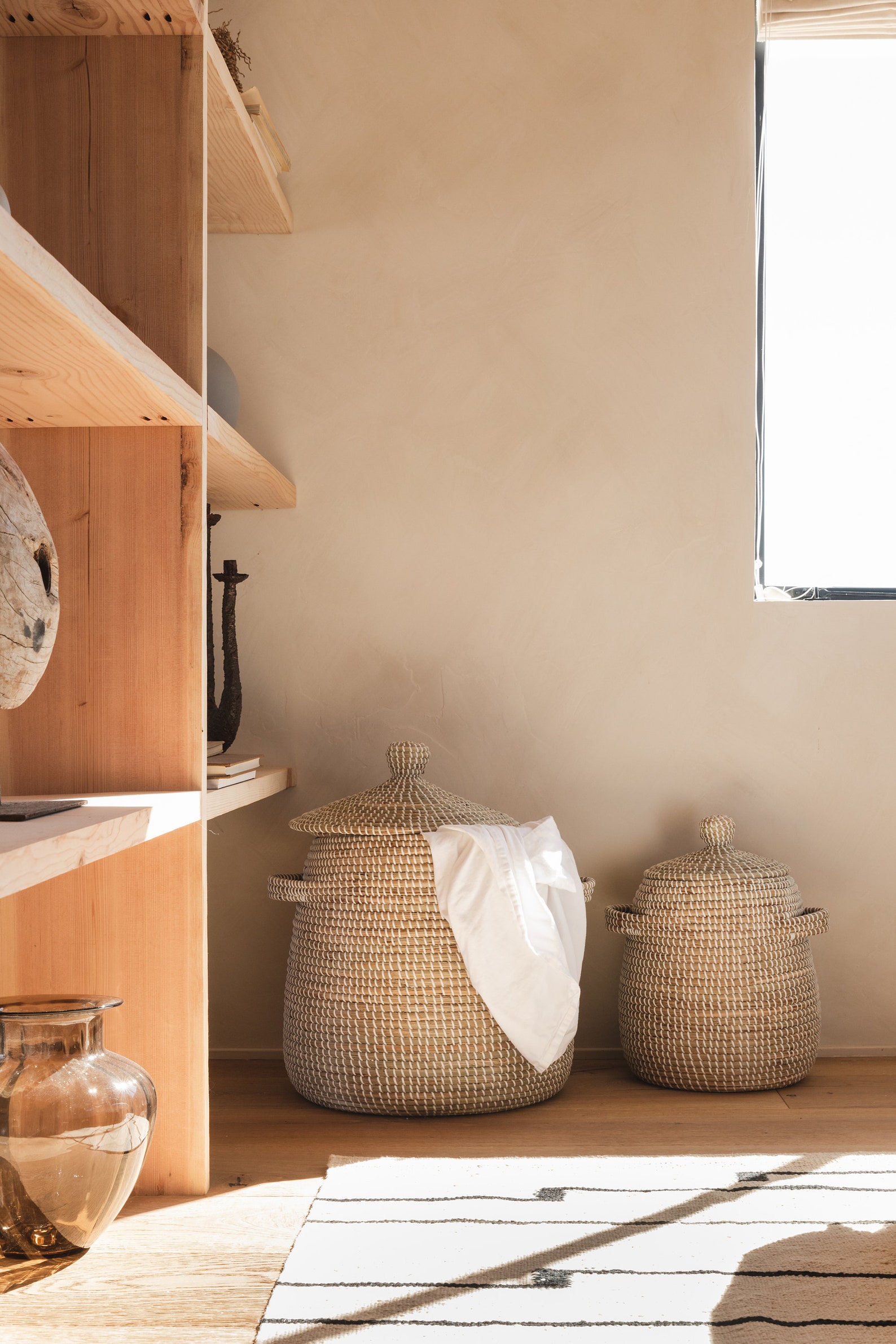 Dark Beige Glass Vase Modern Glass Vase Decorative Vase - Etsy