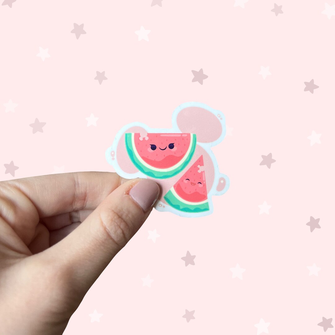 Kawaii Watermelon Vinyl Sticker - Etsy