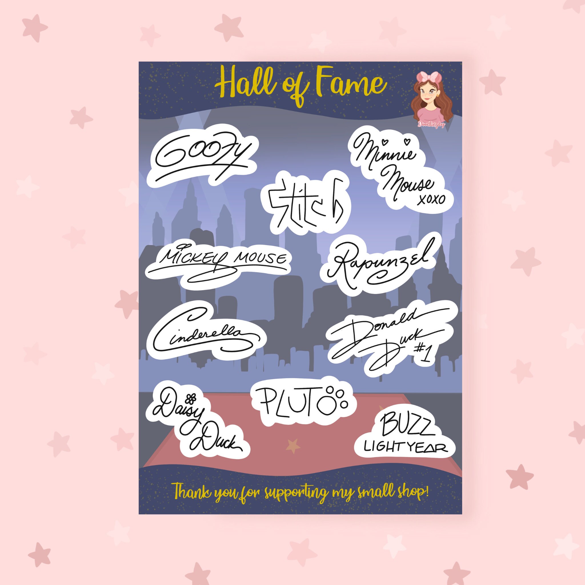 Hall of Fame Sticker Sheet - Etsy