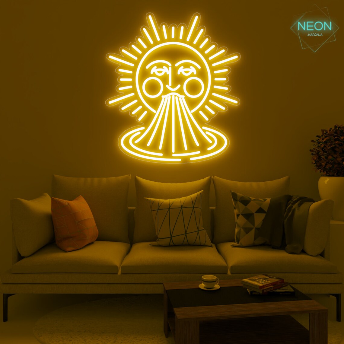 Rainbow Sun LED Neon Sign Sun Neon Sign Custom Neon Sign for | Etsy