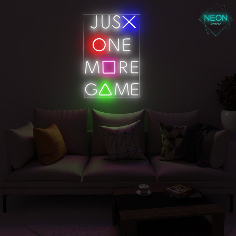 Just One More Game Handmade Neon Sign for Gamers. Playstation | Etsy