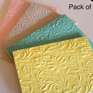 Pack of 04: Handmade Blank Card Packs, Floral Card Packs, Thinking of ...
