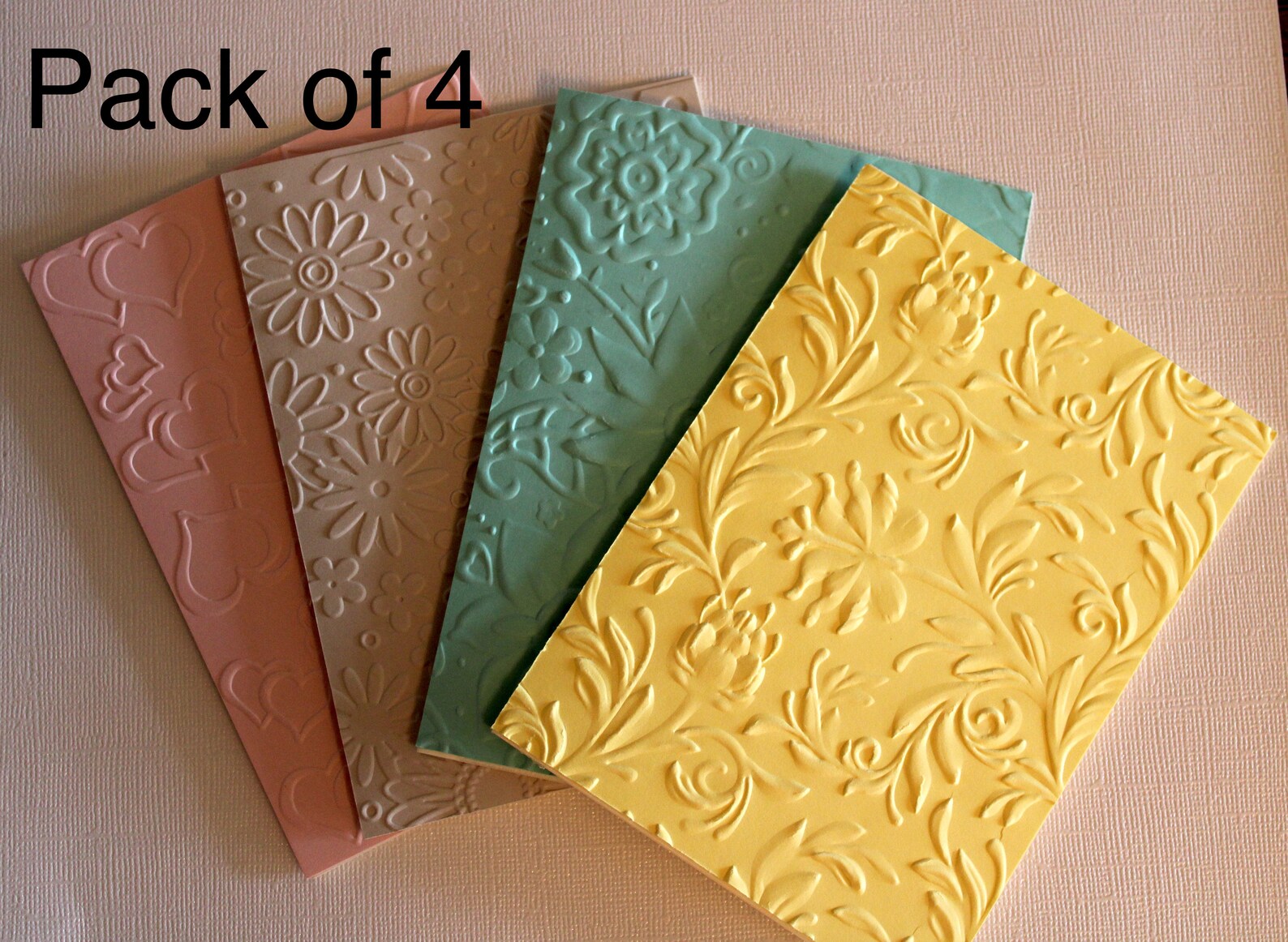 Pack of 04: Handmade Blank Card Packs Floral Card Packs - Etsy Canada