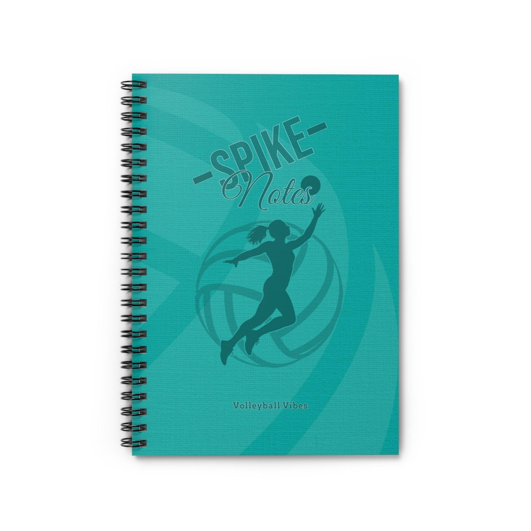 Volleyball Spike Notes Spiral Notebook | Ruled Journal - Etsy