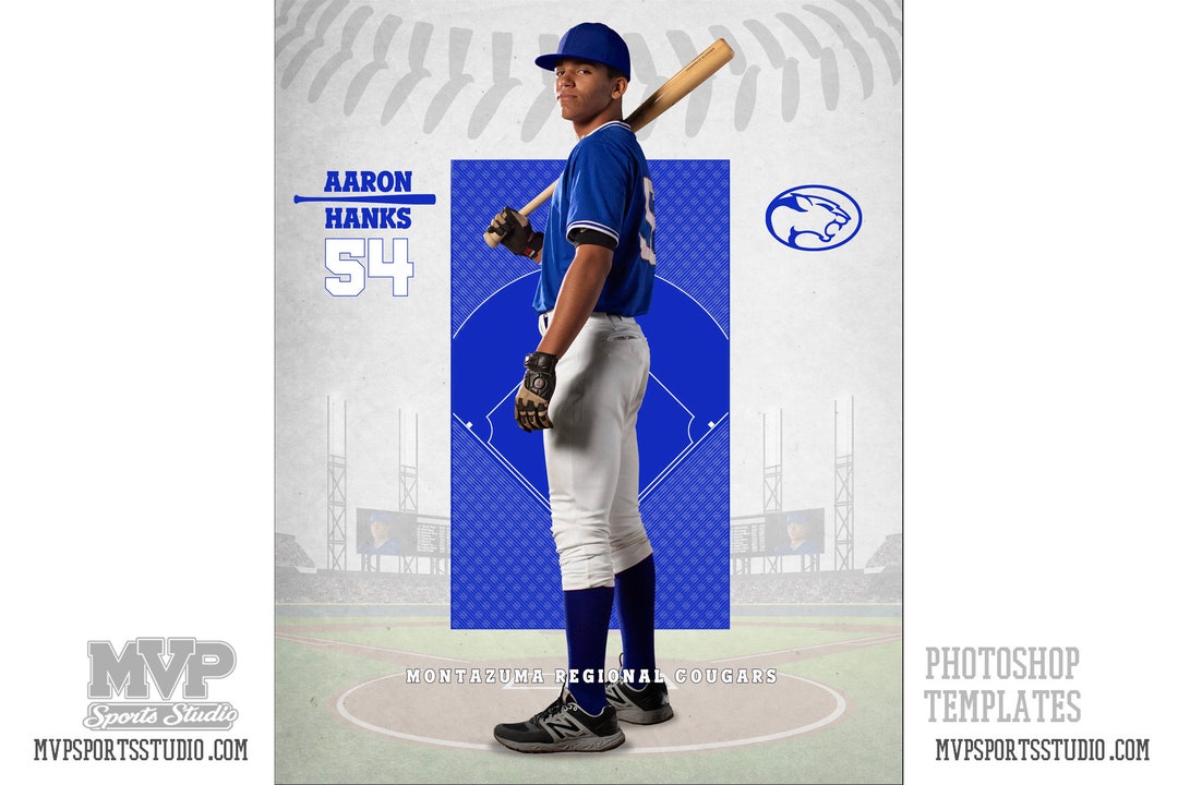 MVP Sports Studio Baseball Photoshop Template 040, Baseball Poster ...