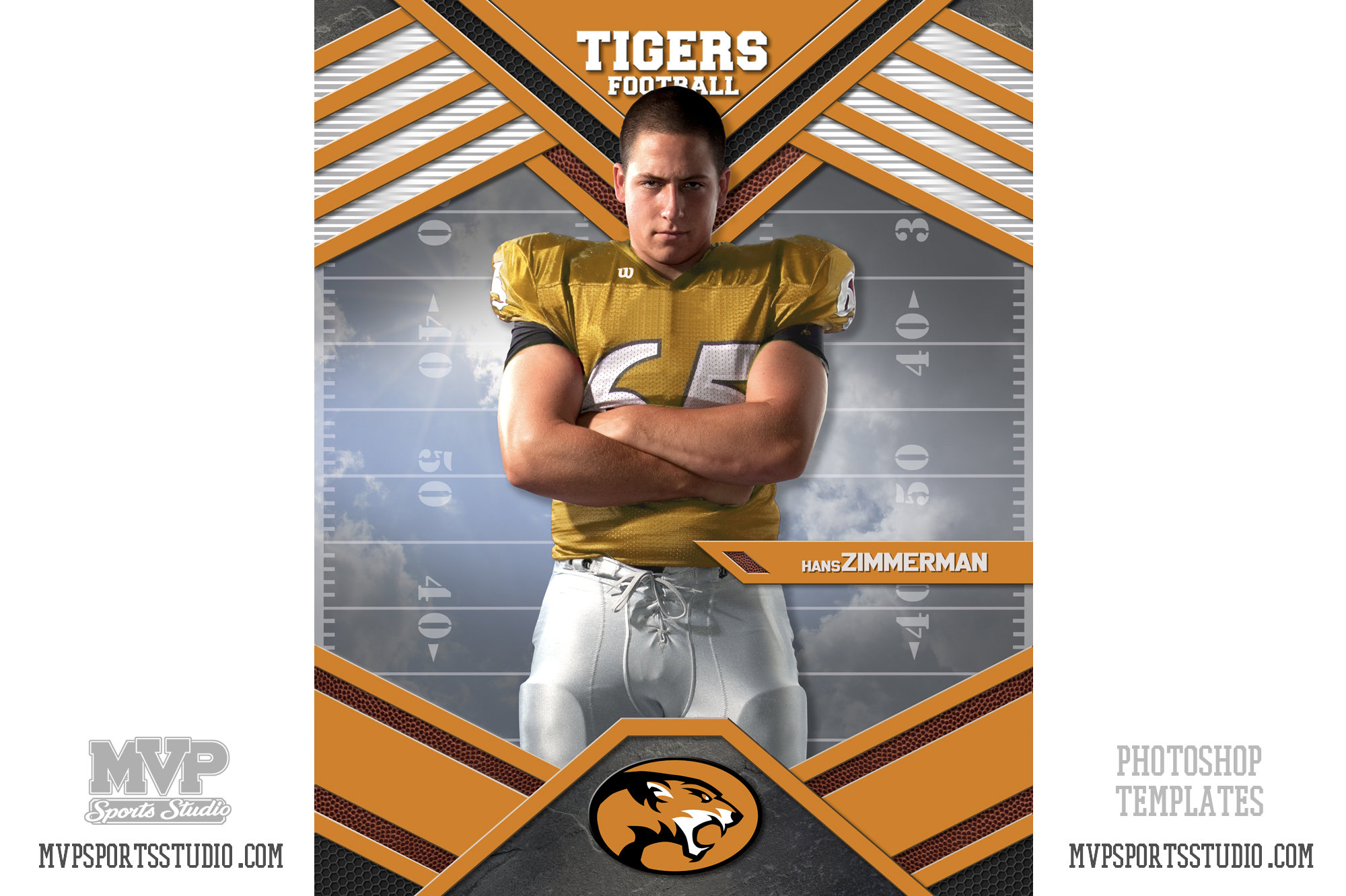 MVP Sports Studio Football Photoshop Template 210, Template, Photoshop ...