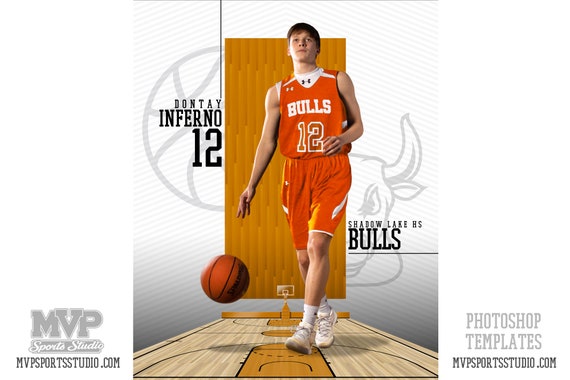 MVP Sports Studio Basketball Photoshop Template 020 Template | Etsy