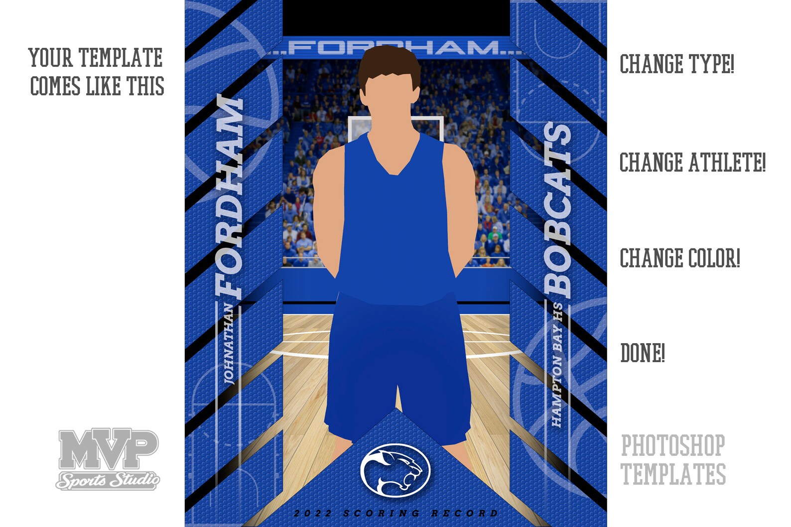 MVP Sports Studio Basketball Photoshop Template 120 | Etsy