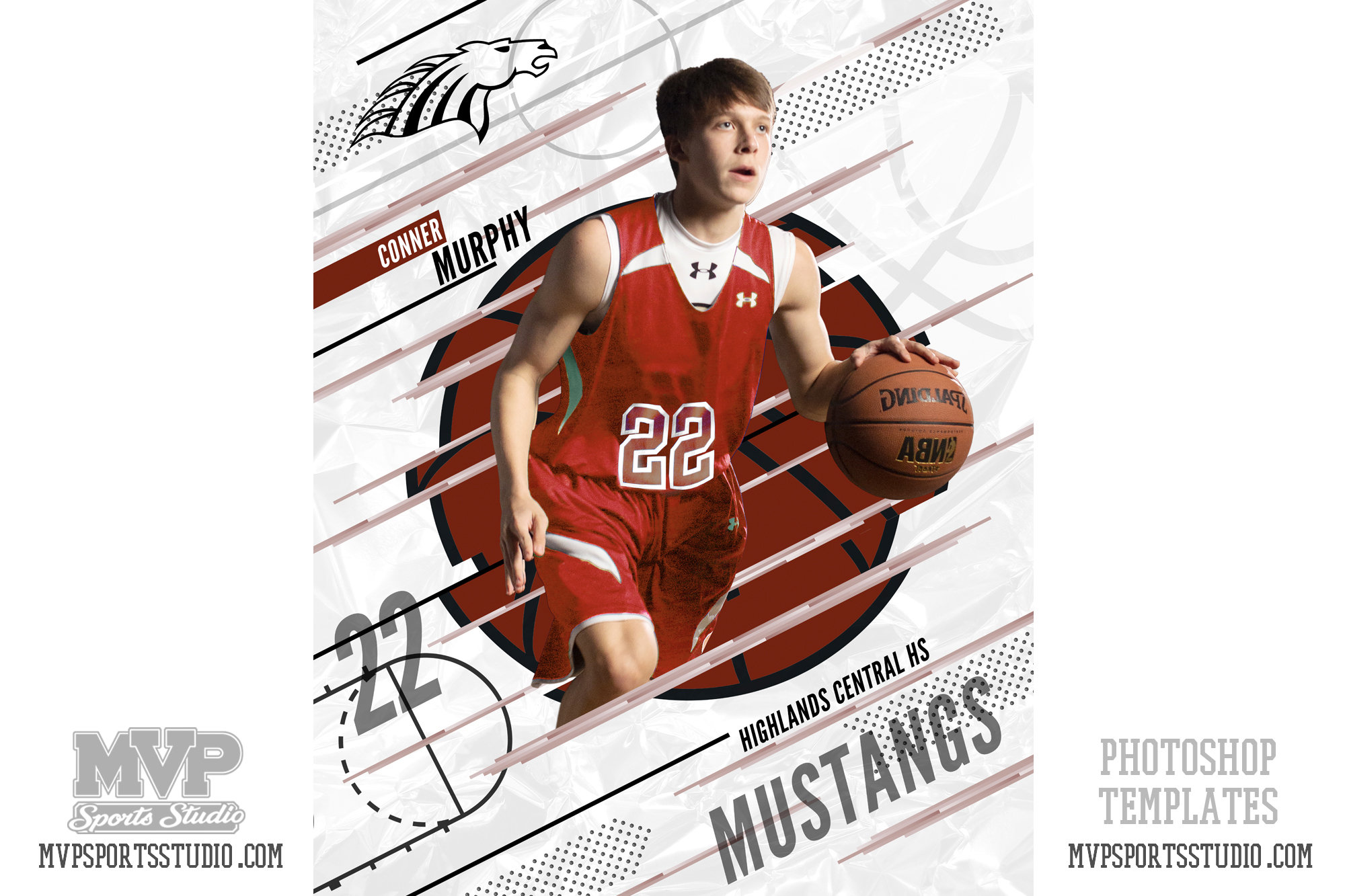 MVP Sports Studio Basketball Photoshop Template 100, Basketball Poster ...