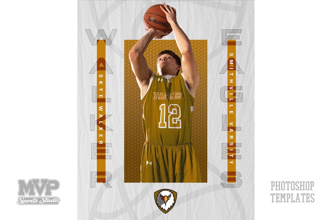 MVP Sports Studio Basketball Photoshop Template 030 Template | Etsy