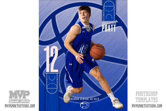 MVP Sports Studio Basketball Photoshop Template 010 - Etsy