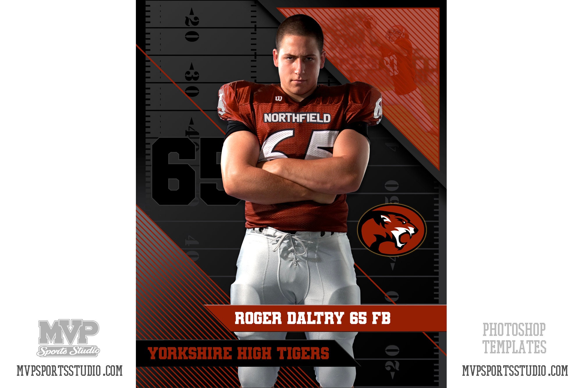 MVP Sports Studio Football Photoshop Template 170, Template, Photoshop ...