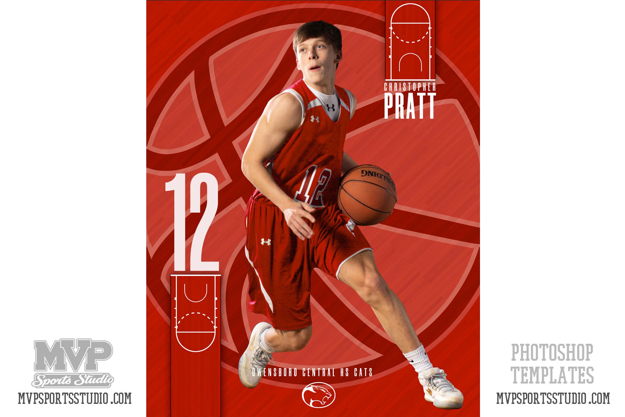 MVP Sports Studio Basketball Photoshop Template 010, Basketball Poster ...