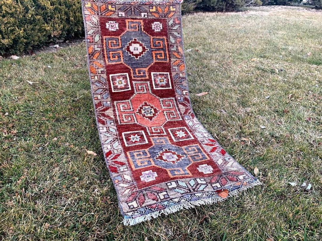 Small Rug, 3'1x1'4ft, Door Mat Rug, Bathroom Small Rug, Kitchen Decor ...