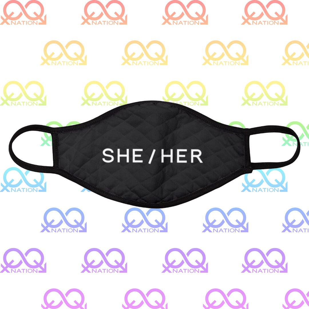 She/her LGBTQ Face Mask - Etsy