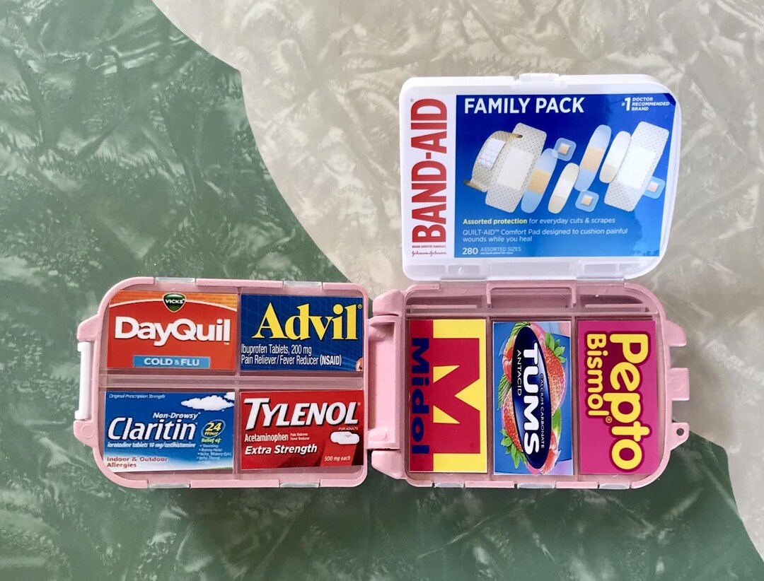 Matte Finish - Custom Pocket Pharmacy, Medicine Organizer, Travel Pill ...