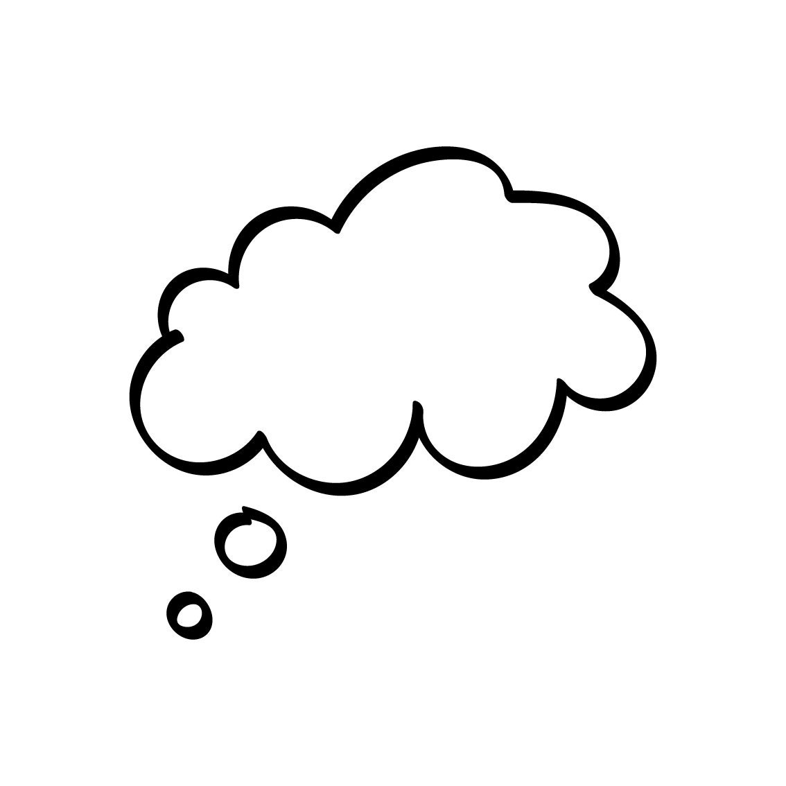 Hand-drawn Svg Speech Bubbles and Text Bubbles for Cricut Vinyl Cutouts ...
