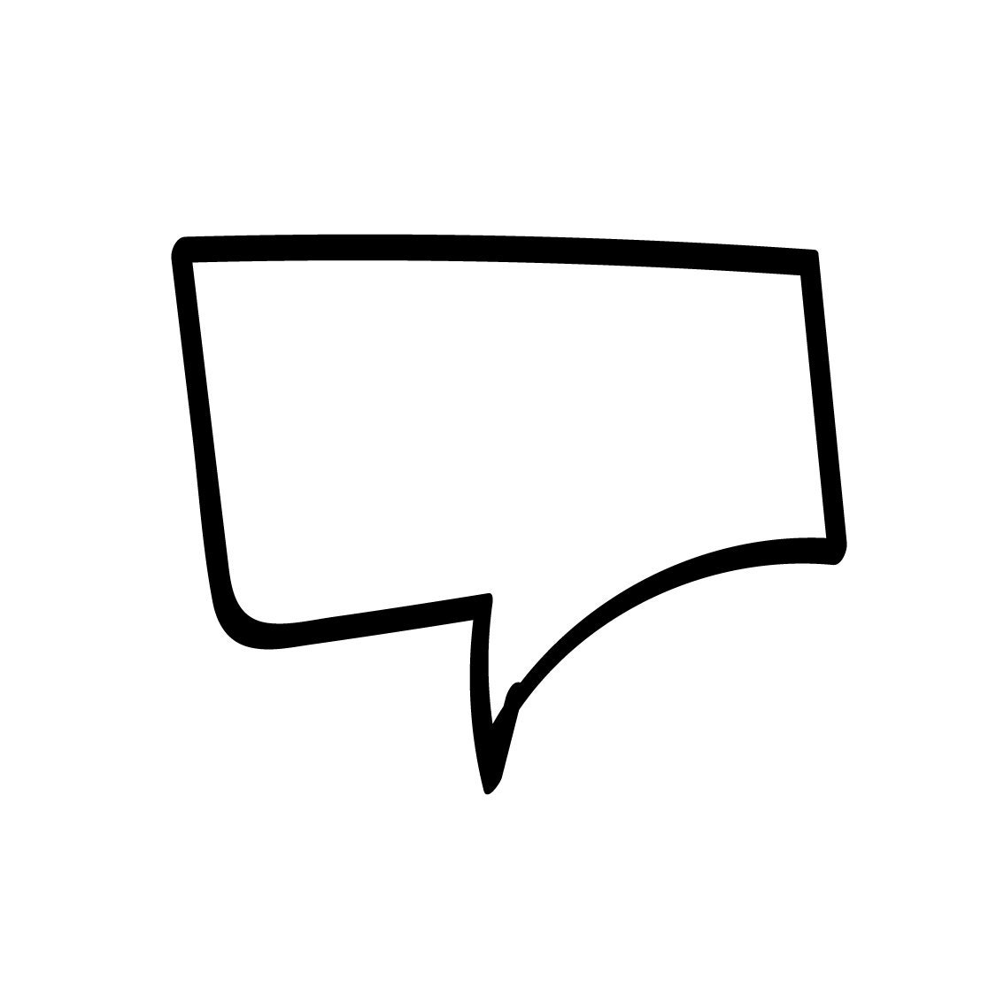 Hand-drawn Svg Speech Bubbles and Text Bubbles for Cricut Vinyl Cutouts ...
