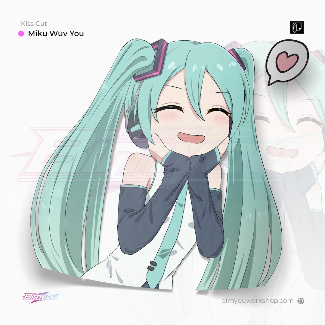 HATSUNE MIKU Wuv You | Vocaloid | Anime Decal | Vinyl | Premium High ...
