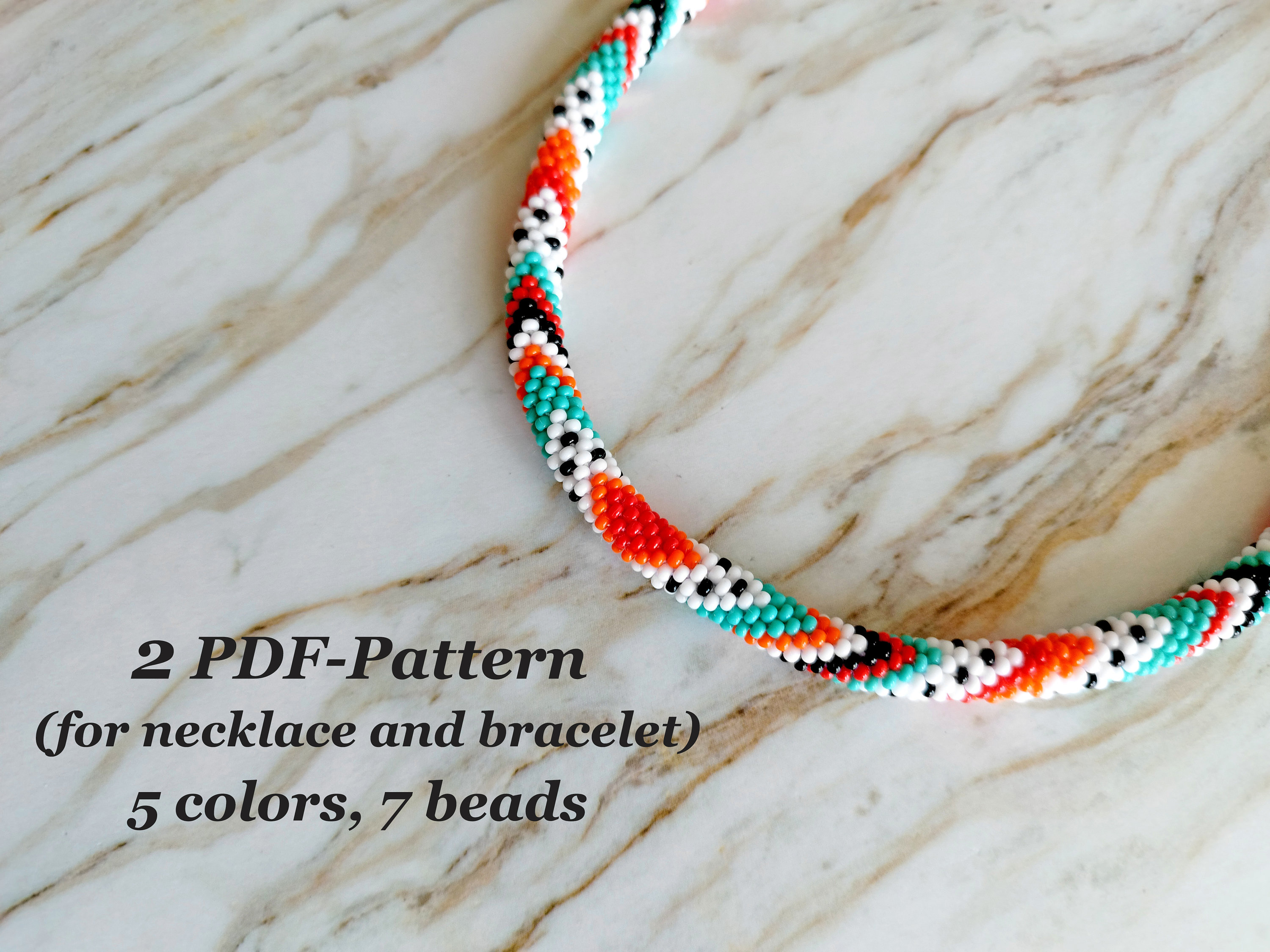 Bead Crochet Pattern PDF for Necklace and Bracelet - Etsy