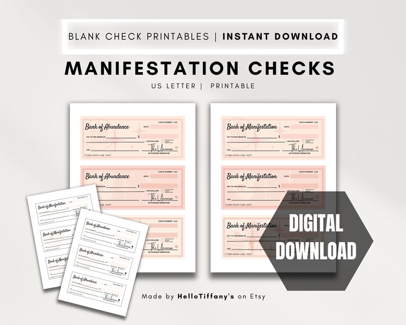 Money Manifestation Check, Vision Board Checks, Money Mindset Guide ...