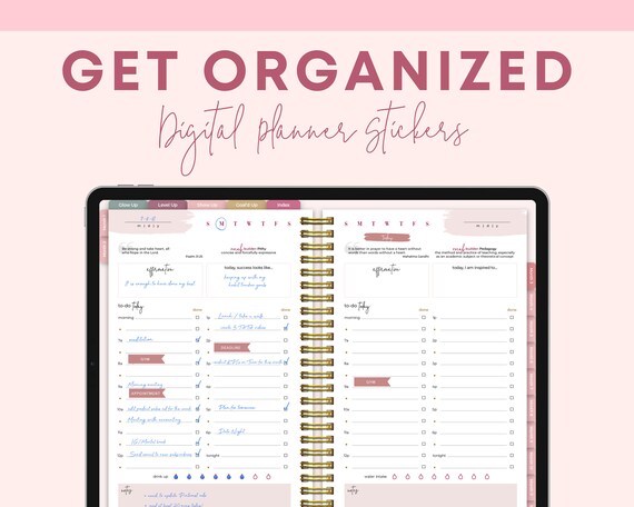 Organization Stickers Digital Planner Stickers Digital - Etsy