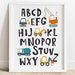 NURSERY ALPHABET POSTER Construction Truck Wall Art - Etsy