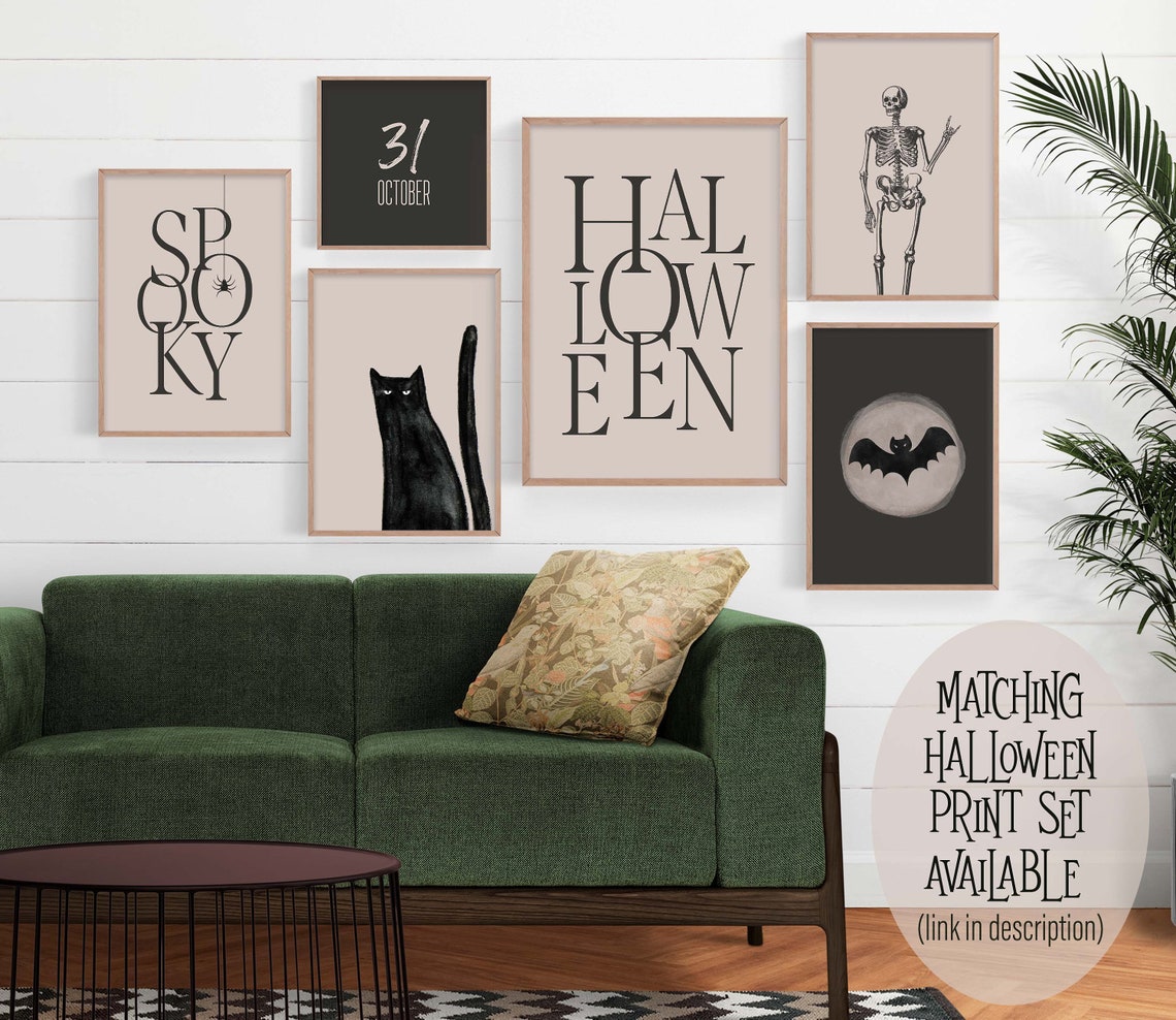 Spooky Halloween Printable Modern Halloween Typography Print | Etsy