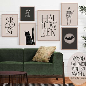 Spooky Halloween Printable - Modern Halloween Typography Print ...