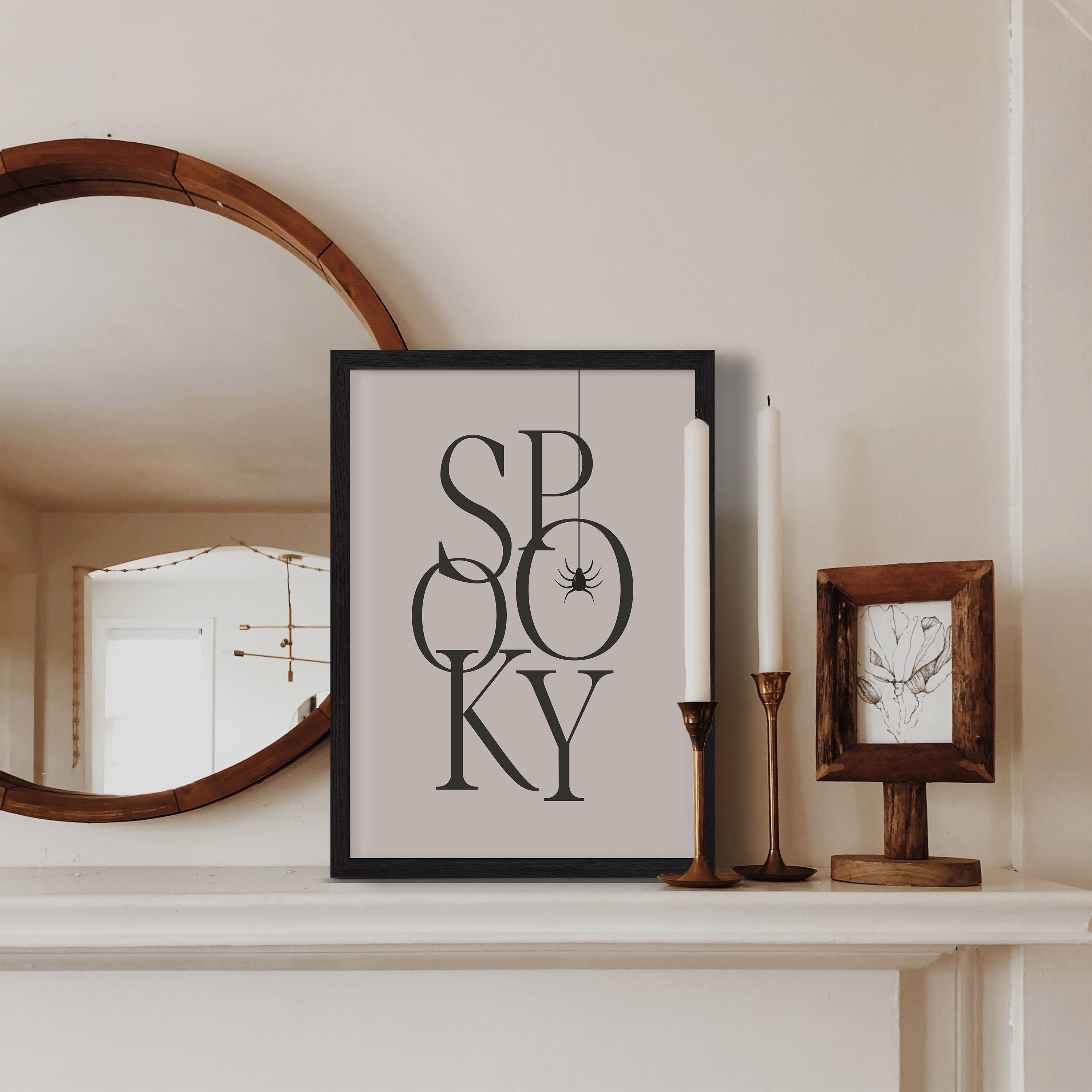 Spooky Halloween Printable Modern Halloween Typography Print - Etsy