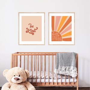 Be Kind Quote Print Retro Vintage Wall Art Boho Hippie - Etsy Australia