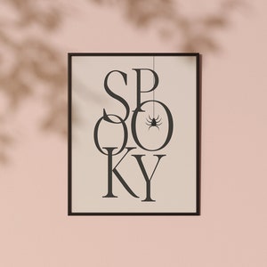 Spooky Halloween Printable - Modern Halloween Typography Print ...