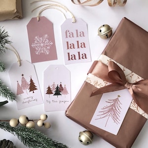 Boho Christmas Gift Tags - Set of 8 Printable Holiday Gift Tags ...