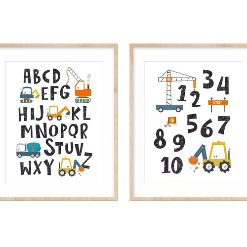 Printable Construction Wall Art Digital Download Printable - Etsy