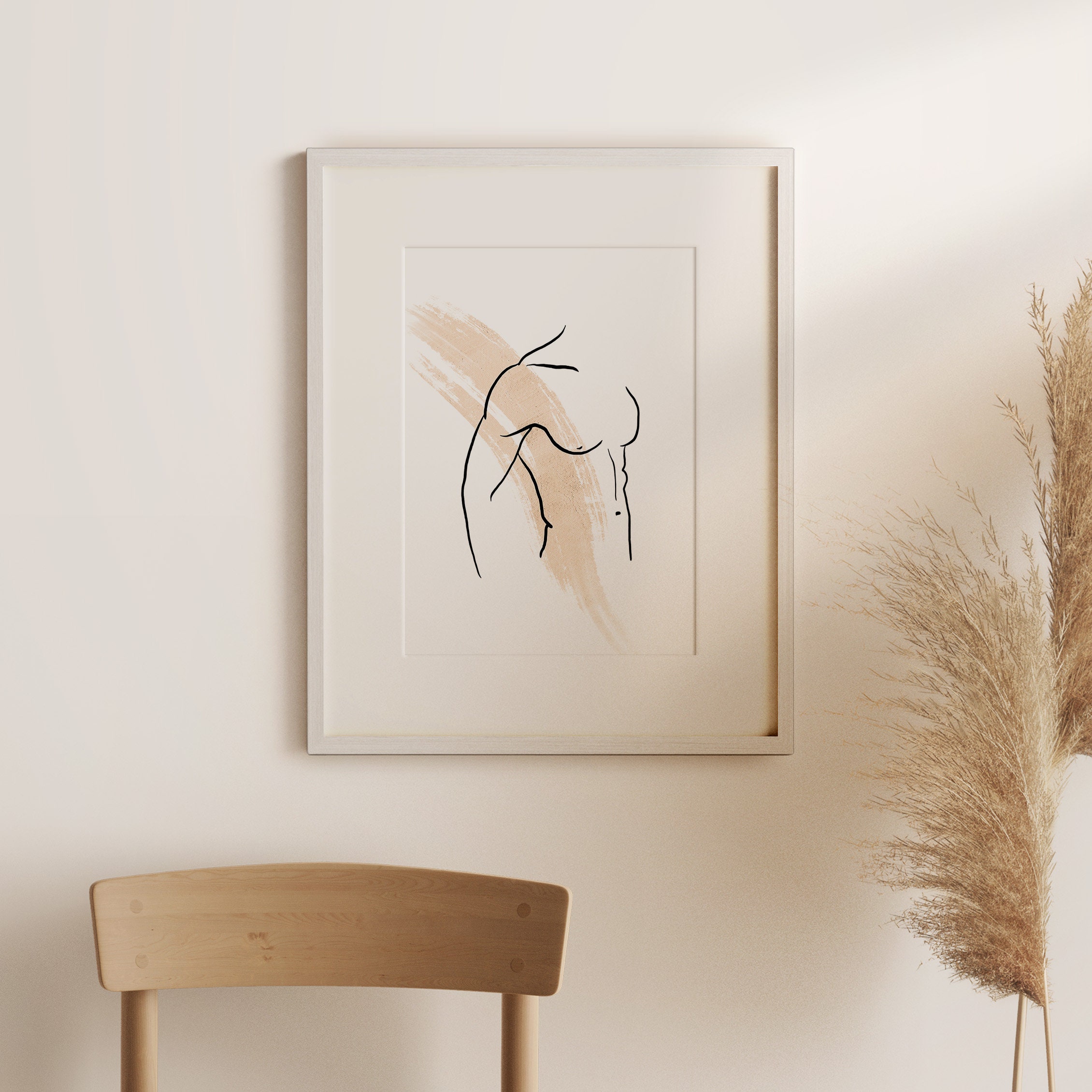 Abstract Male Line Art Minimalist Body Contour Line Art - Etsy