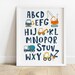 Numbers and Alphabet Poster Set - Navy Construction Nursery Decor ...