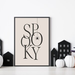 Spooky Halloween Printable - Modern Halloween Typography Print ...