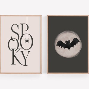 Minimalist Halloween Wall Art - Set of 6 Halloween Printables - Boho ...