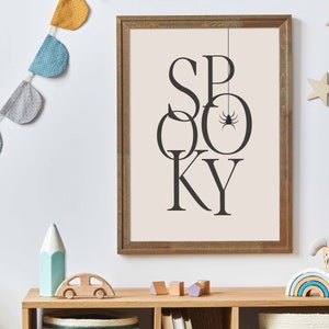 Spooky Halloween Printable - Modern Halloween Typography Print ...