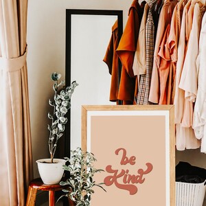 Be Kind Quote Print Retro Vintage Wall Art Boho Hippie - Etsy Australia