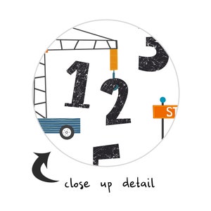 CONSTRUCTION NUMBERS POSTER Kids Truck Wall Art Number Printable ...