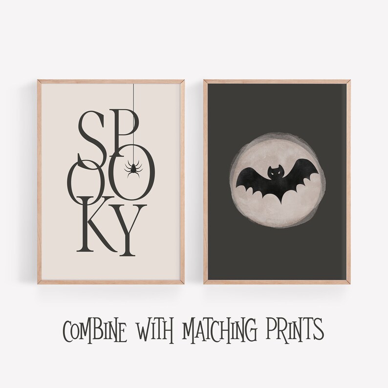 Spooky Halloween Printable - Modern Halloween Typography Print ...