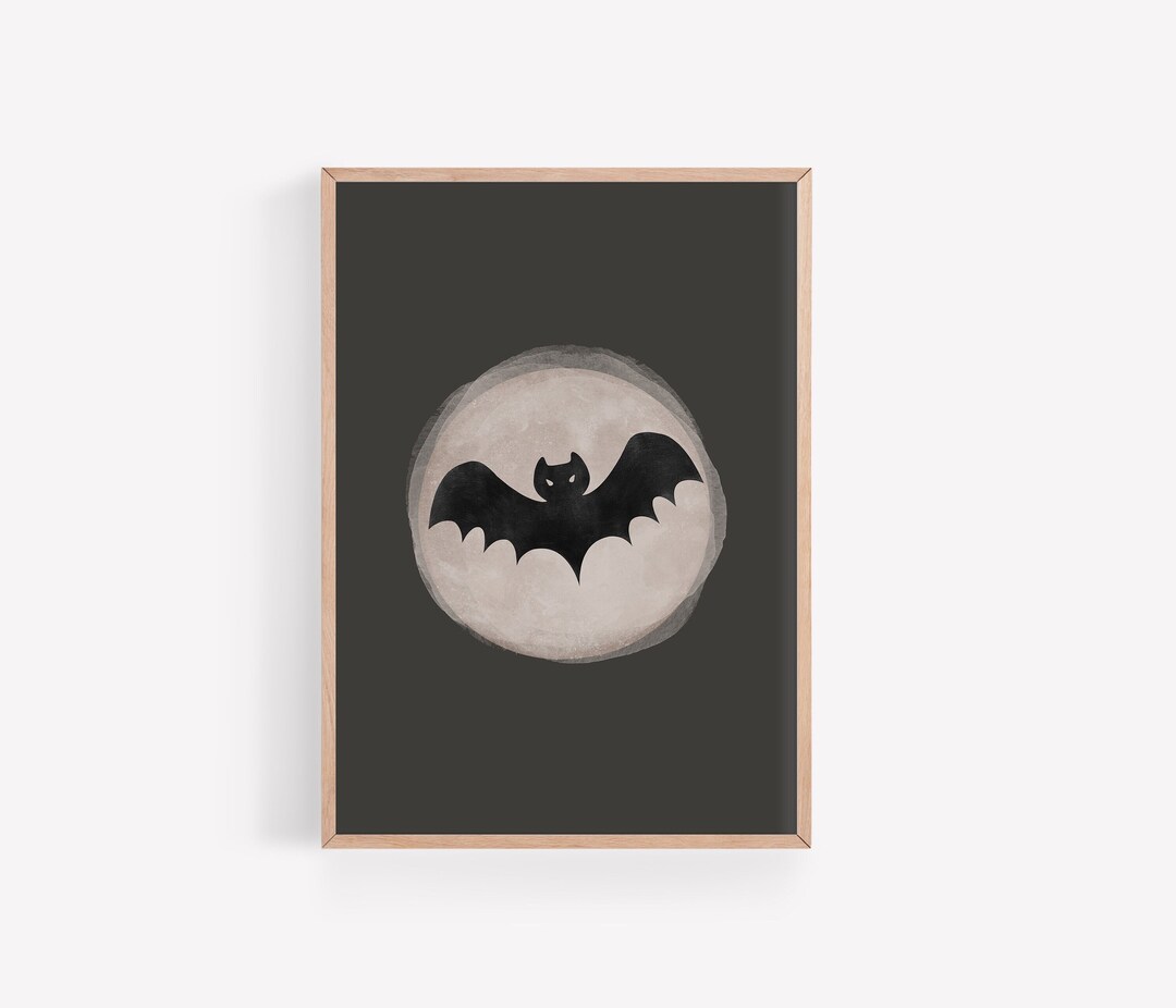 Halloween Bat Wall Art - Minimalist Halloween Printable - Kids Spooky ...