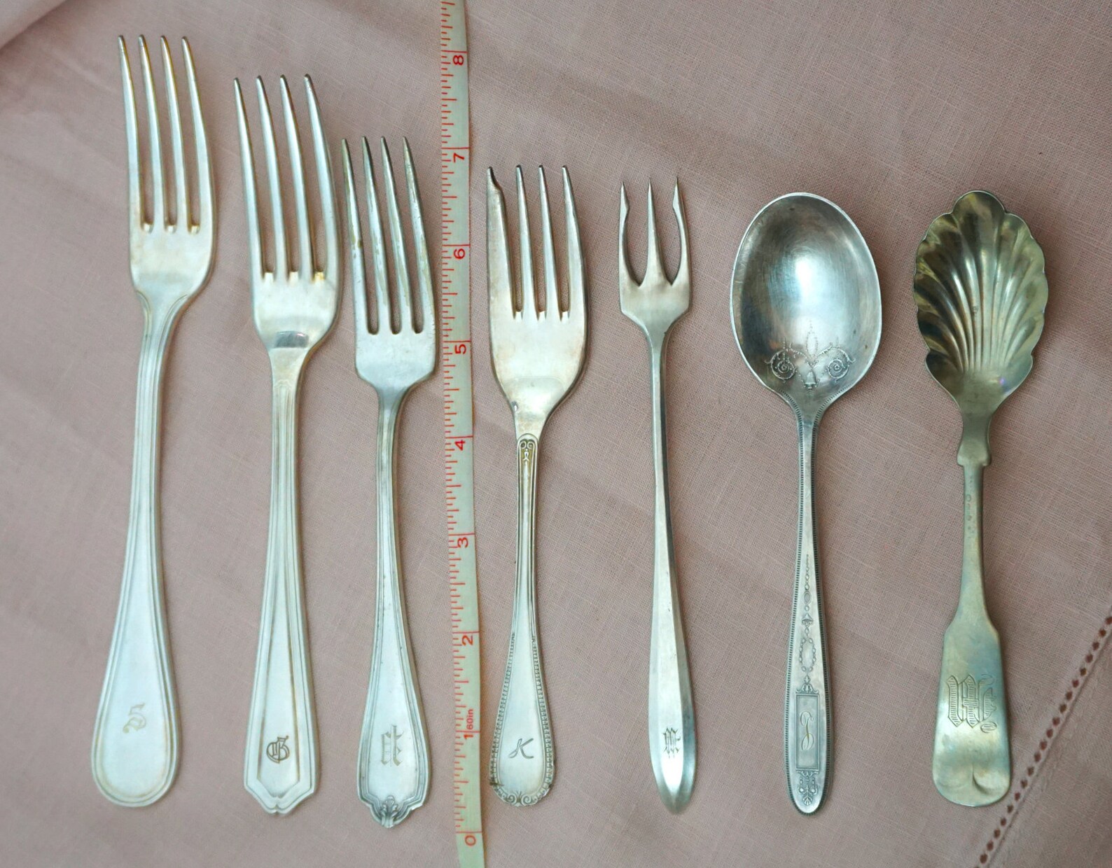 Monogrammed Vintage Silverware, Silverplate Antique Flatware - Etsy